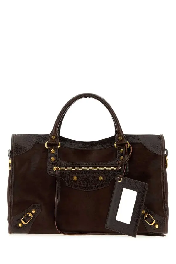 Balenciaga Le City Medium Leather Handbag, 38.5 Cm X 24 Cm X 15 Cm