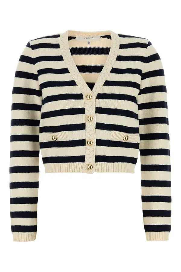 FRAME Embroidered Cotton-blend Cardigan