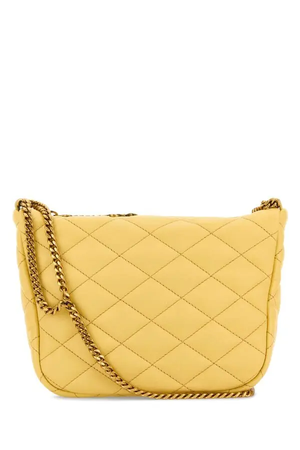 Saint Laurent Quilted Leather Crossbody Handbag - Yellow