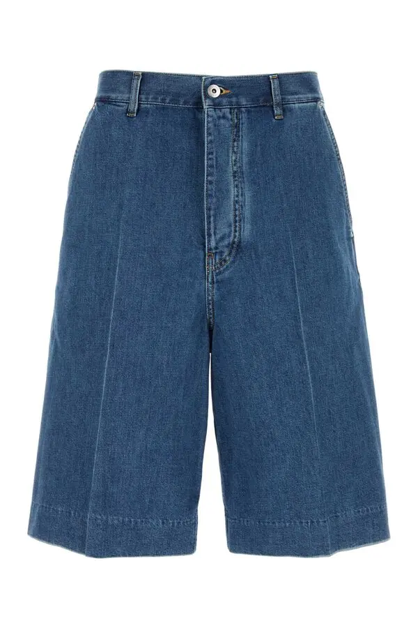 Bottega Veneta Denim Bermuda Shorts For