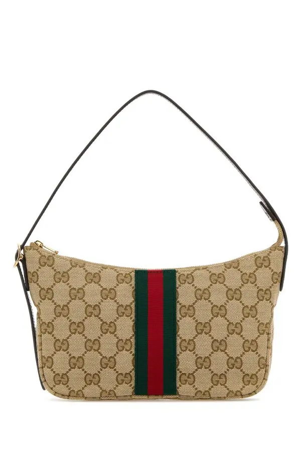 Gucci Gg Fabric Mini Lunetta Crossbody Handbag