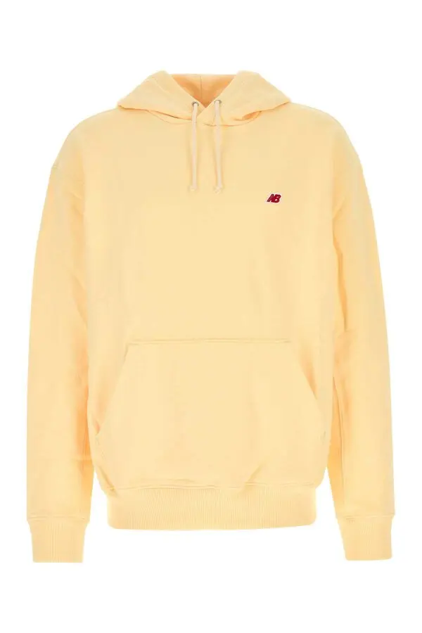 NEW BALANCE Cotton Pullover Hoodie - Yellow
