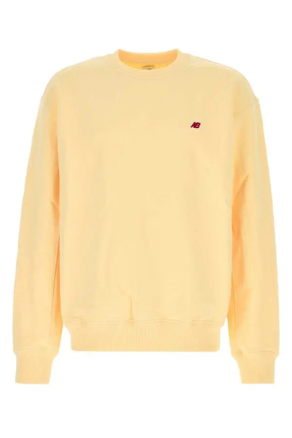 NEW BALANCE Cotton Pullover Hoodie - Yellow