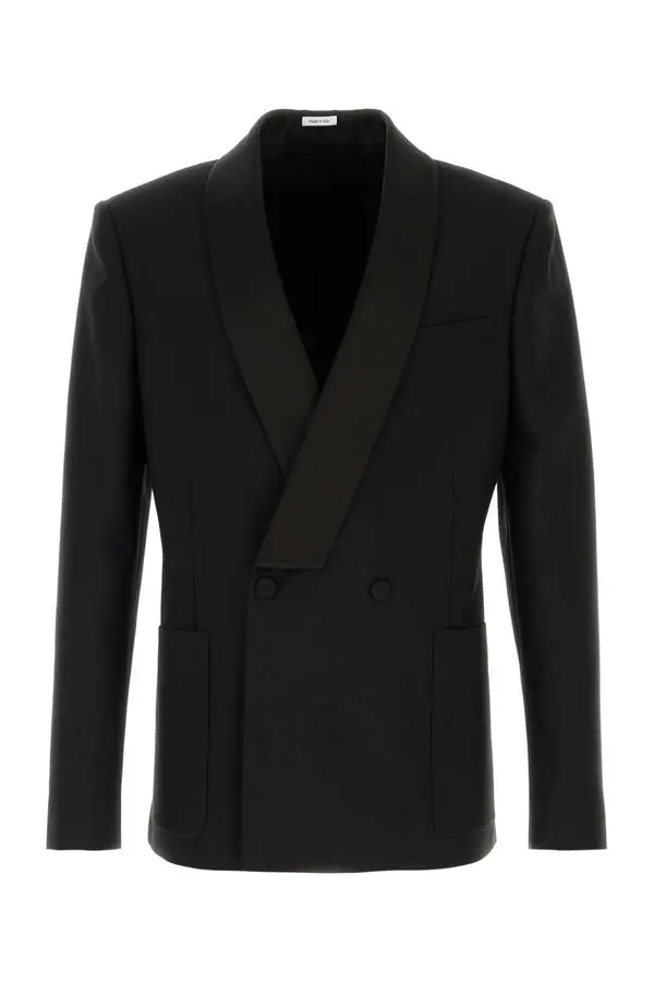 Alexander McQueen Wool-mohair Blend Blazer With Cupro Lining