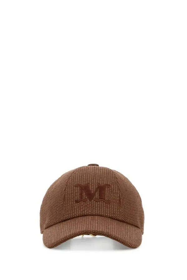 Max Mara Raffia Baseball Cap With Circense Detail