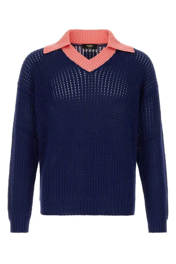 Fendi S 100% Cotton Polo Shirt