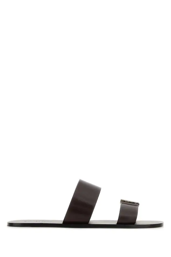Saint Laurent Leather Slip-on Slides