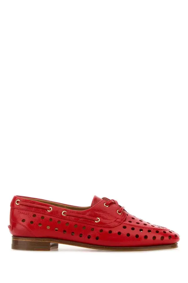 Bally Leather Lace-up Shoes - Red