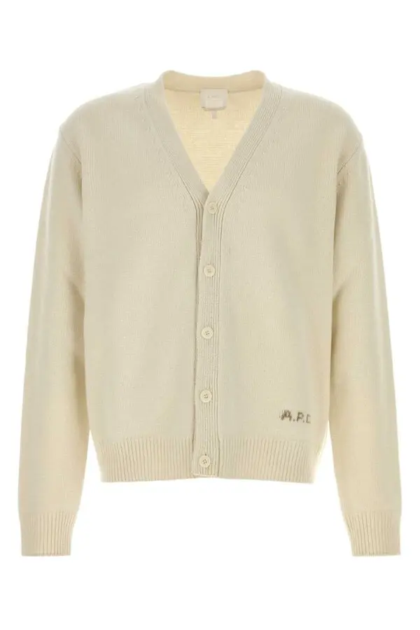 A.p.c. Kevin Wool Cardigan - White