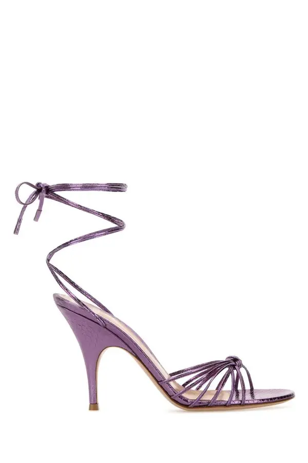 GIANVITO ROSSI Leather Heeled Sandals With 9 Cm Heel