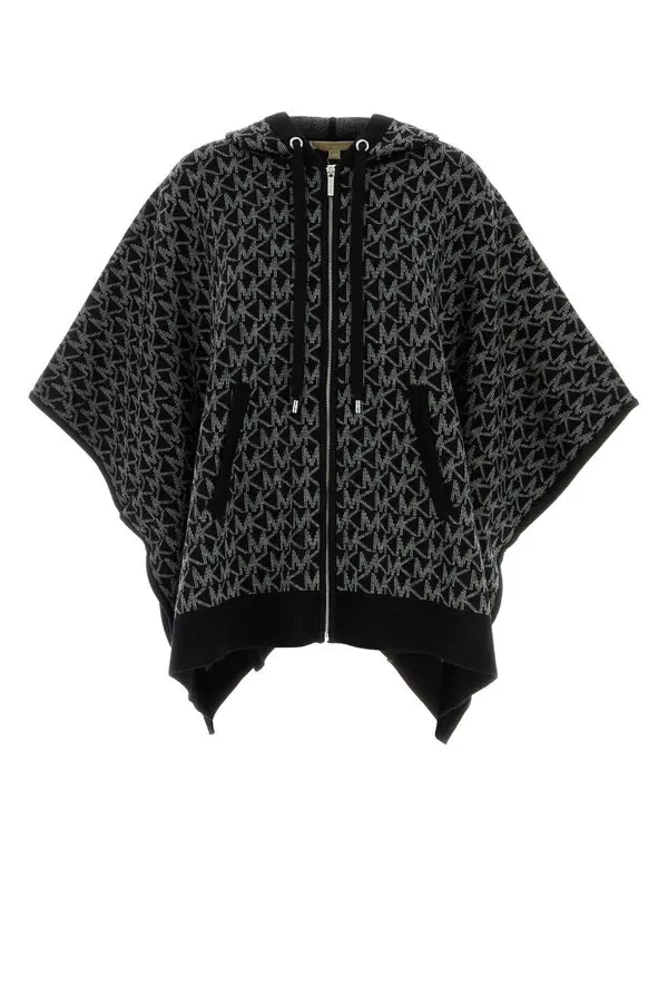 Michael Kors Zip-up Monogram Poncho