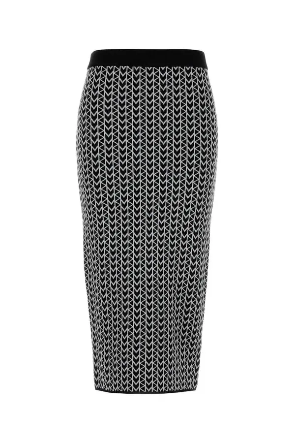 Michael Kors Embroidered Stretch Viscose-blend Skirt