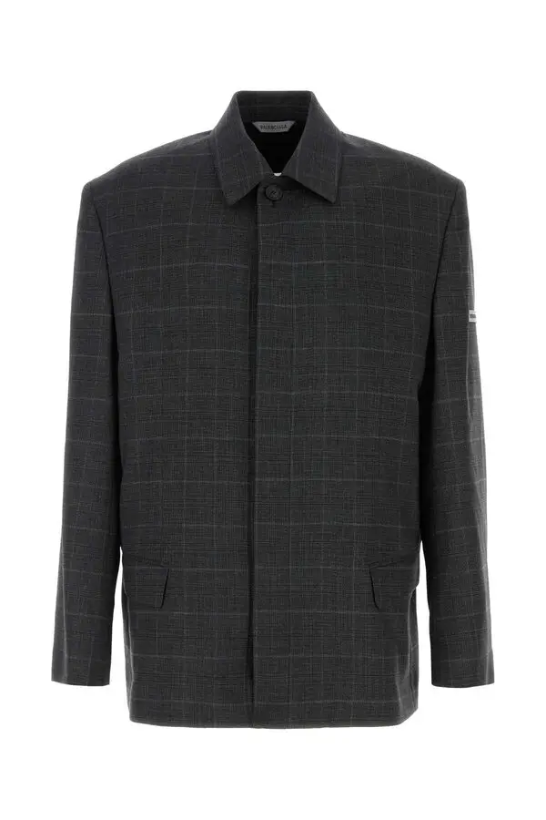 Balenciaga Embroidered Wool Blazer For