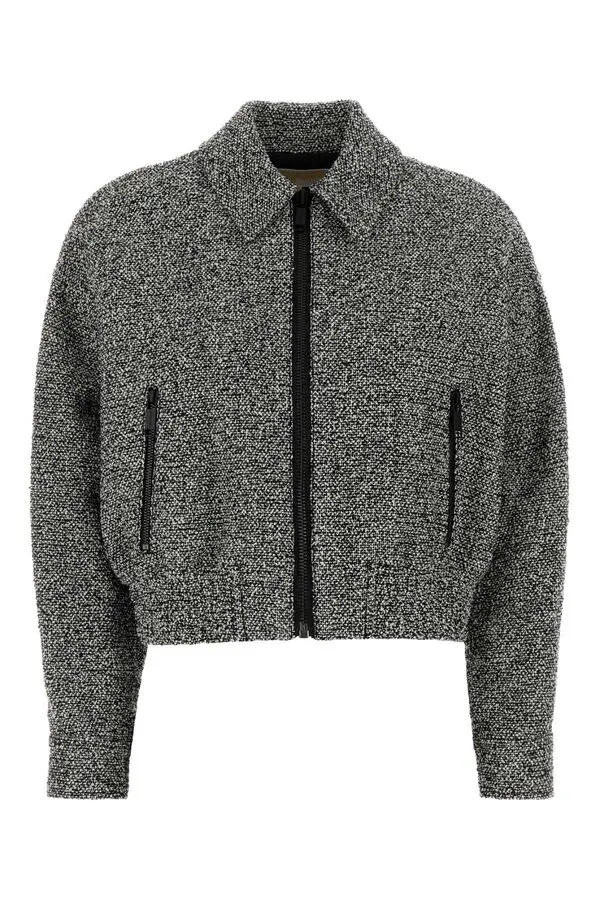 Michael Kors Two-tone Tweed Bomber Jacket