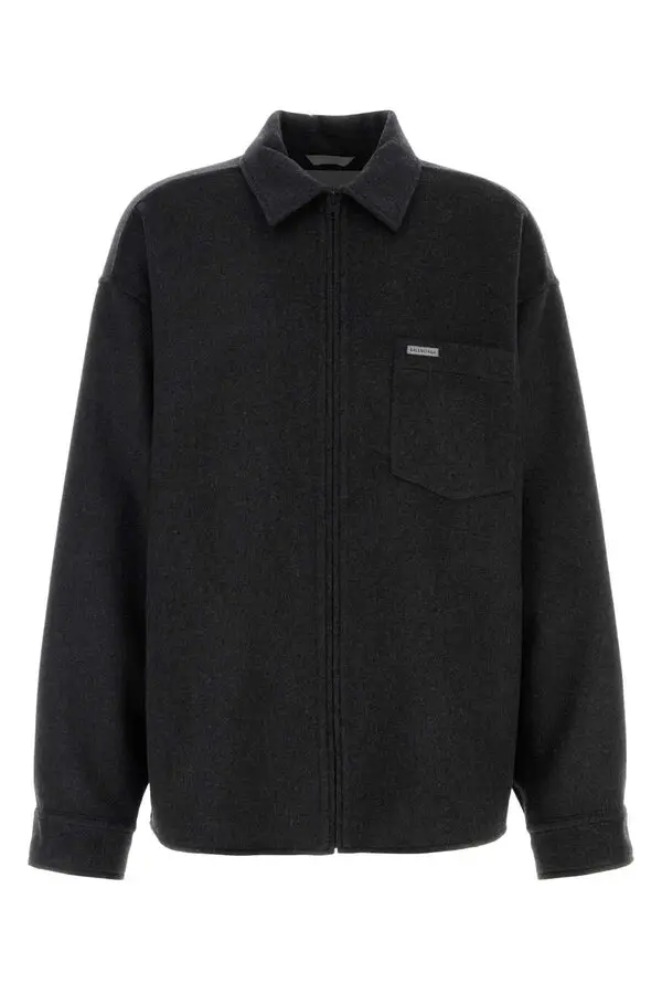 Balenciaga Charcoal Wool-blend Jacket