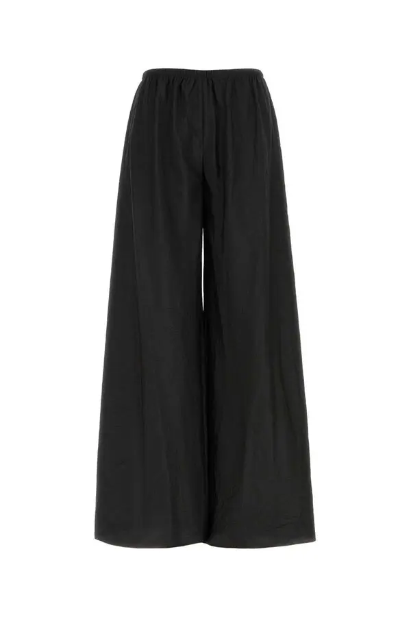 THE ROW Silk Gala Wide-leg Trousers - Black