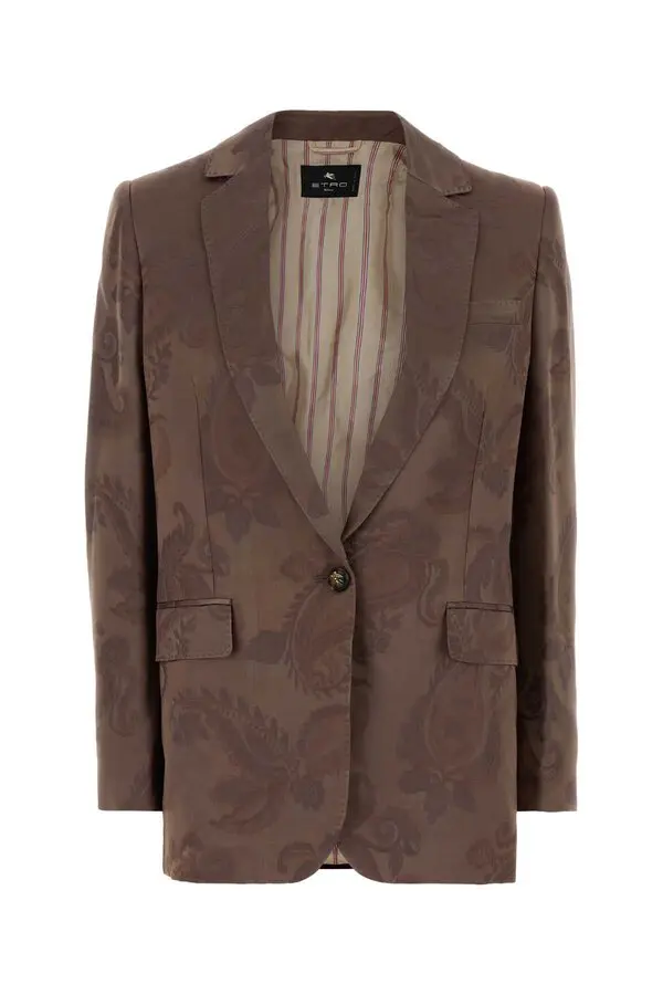 Etro Embroidered Jacquard Blazer For