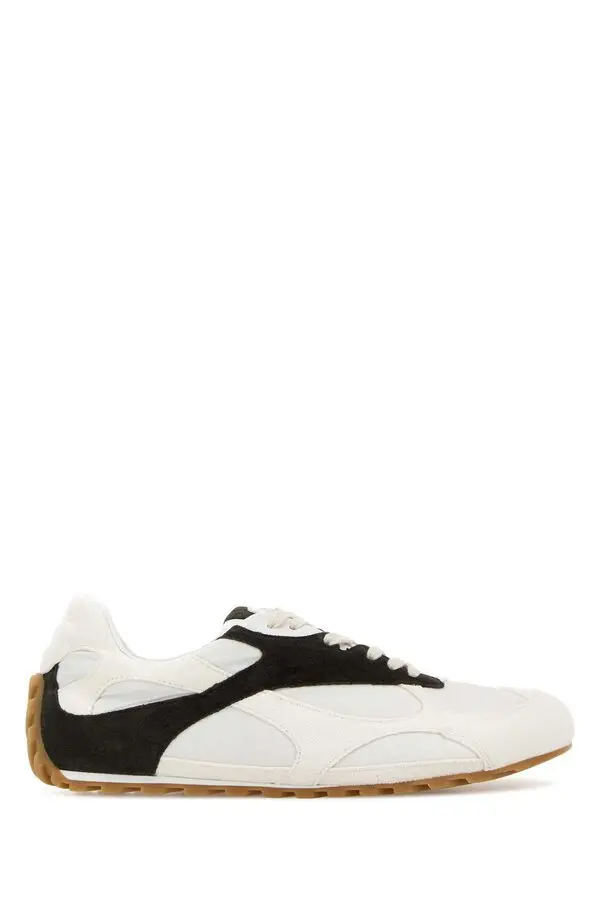 Bottega Veneta Two-material Suede And Fabric Orbit Sneaker