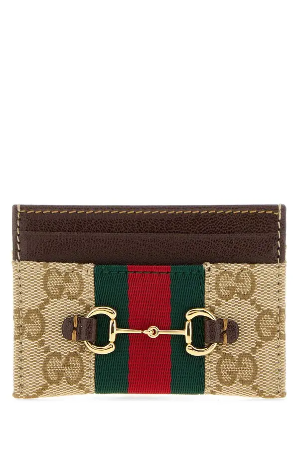 Gucci Mini Gg Fabric Card Holder