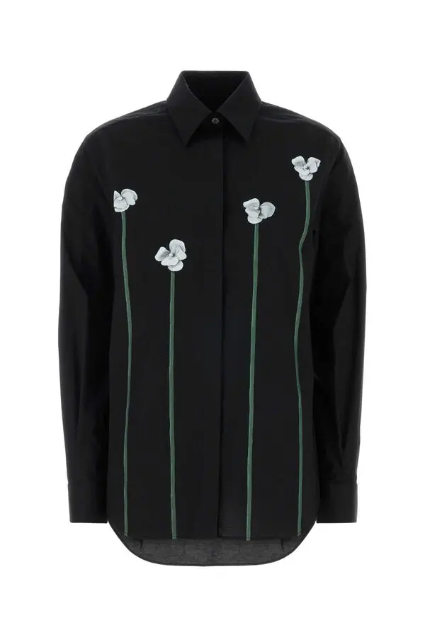 Moschino Stretch Poplin Shirt - Black