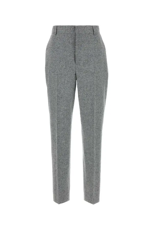 Moschino Melange Silk-blend Tailored Trousers