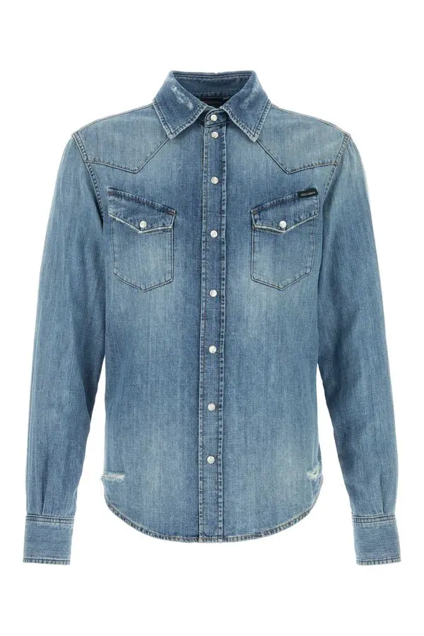 Dolce & Gabbana Cotton Denim Shirt