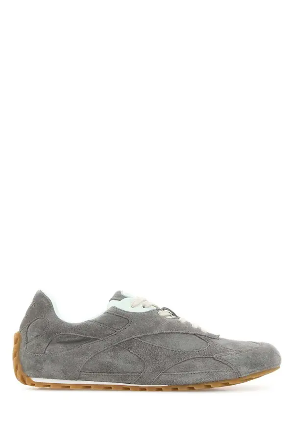 Bottega Veneta Orbit Flash Suede Sneakers - Grey