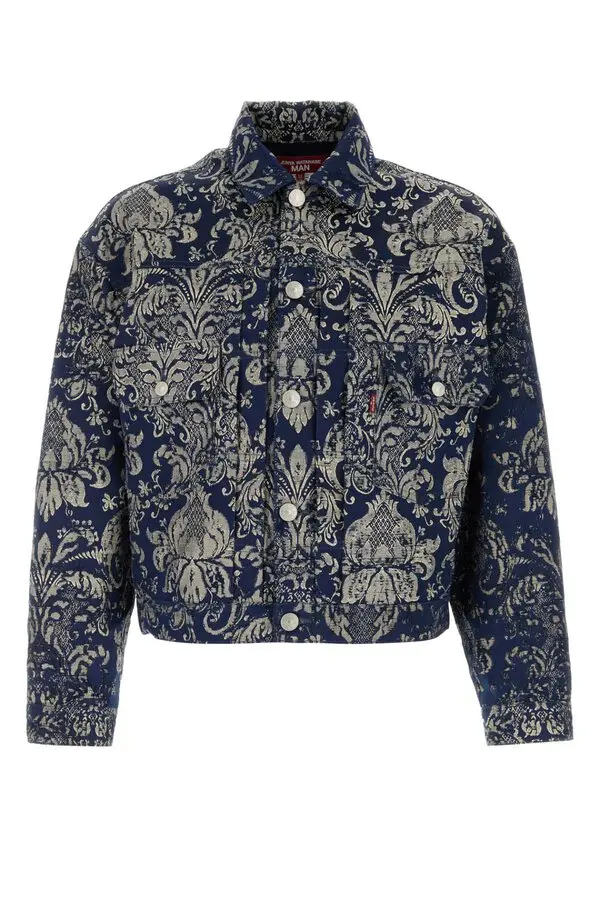 Junya Watanabe Embroidered Jacquard Jacket With Contrast Lining