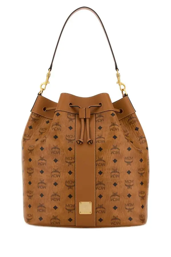 Mcm Large Canvas Dessau Bucket Handbag