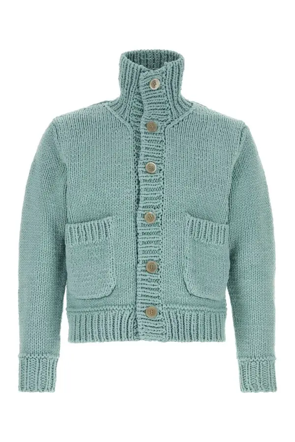 Junya Watanabe Cotton-blend Cardigan With High Neck