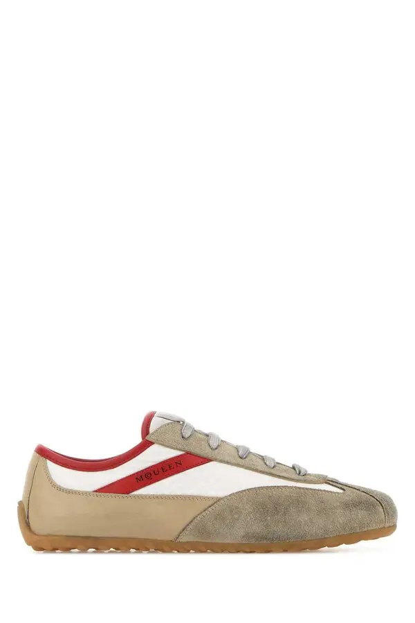 Alexander McQueen Boxe Sneaker In Leather, Suede & Fabric - Multicoloured