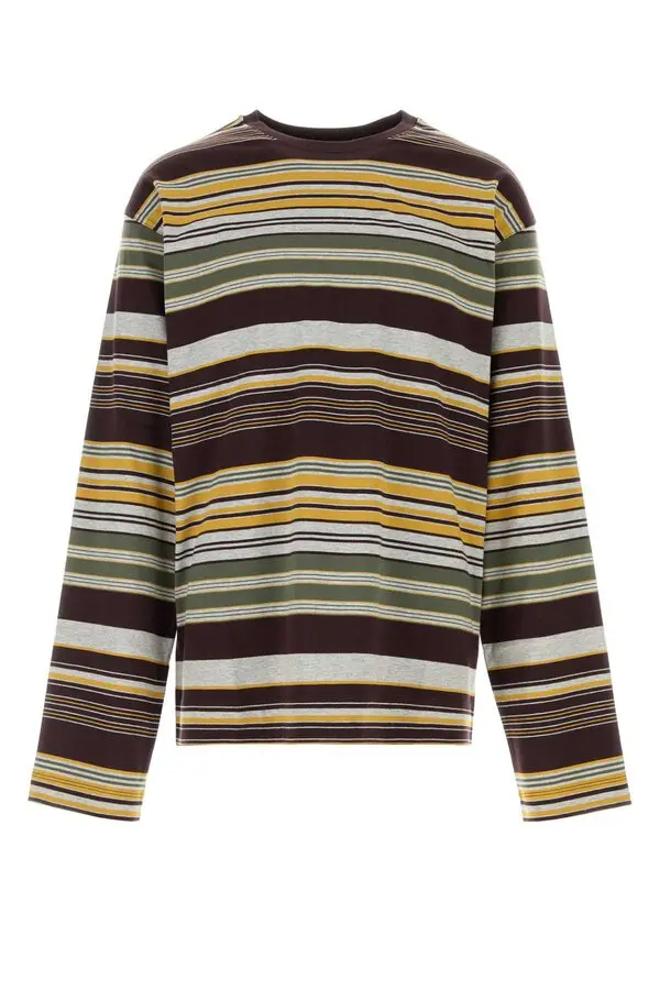 Dries Van Noten Embroidered Oversize Hember T-shirt - Stripped