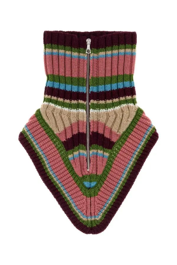 Dries Van Noten Embroidered Wool Morriso Neckwarmer - Stripped