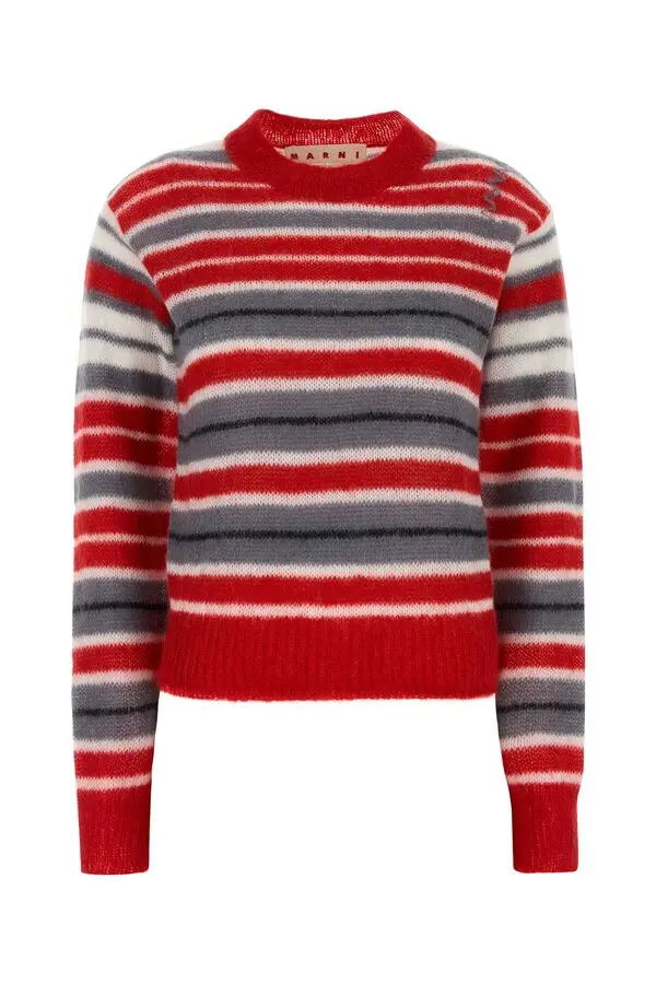 Marni Embroidered Mohair-blend Sweater