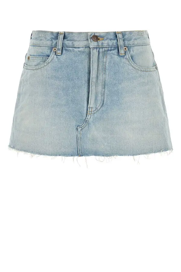 Balenciaga Denim Pant-skirt For - Light Blue