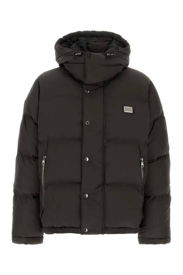 Dolce & Gabbana Nylon Blend Down Jacket With Hood