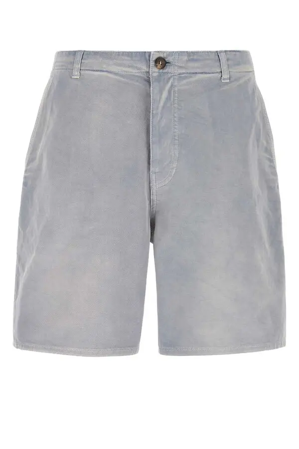 Prada Cotton Gabardine Bermuda Shorts - Light Blue
