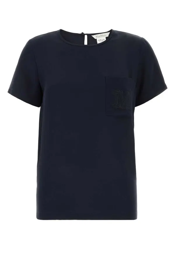Max Mara Pagano Silk T-shirt - Blue