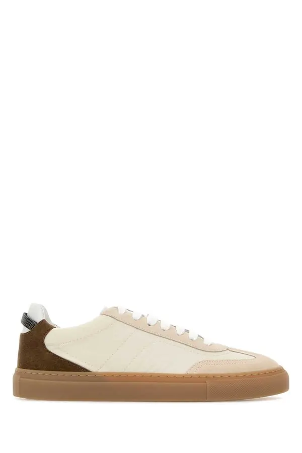 Brunello Cucinelli Fabric And Suede Sneaker For