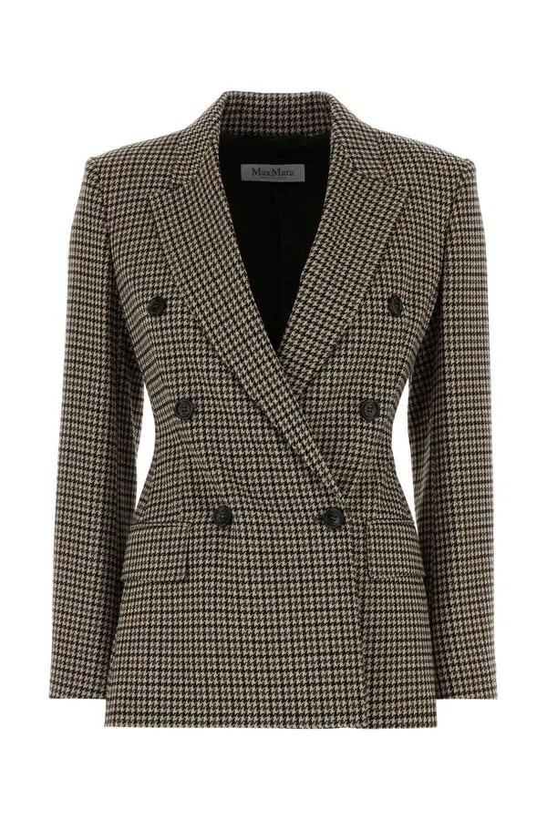 Max Mara Embroidered Viscose-wool Blazer For - Checked