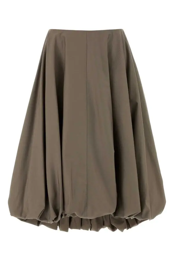 Balenciaga Gabardine Skirt - Brown