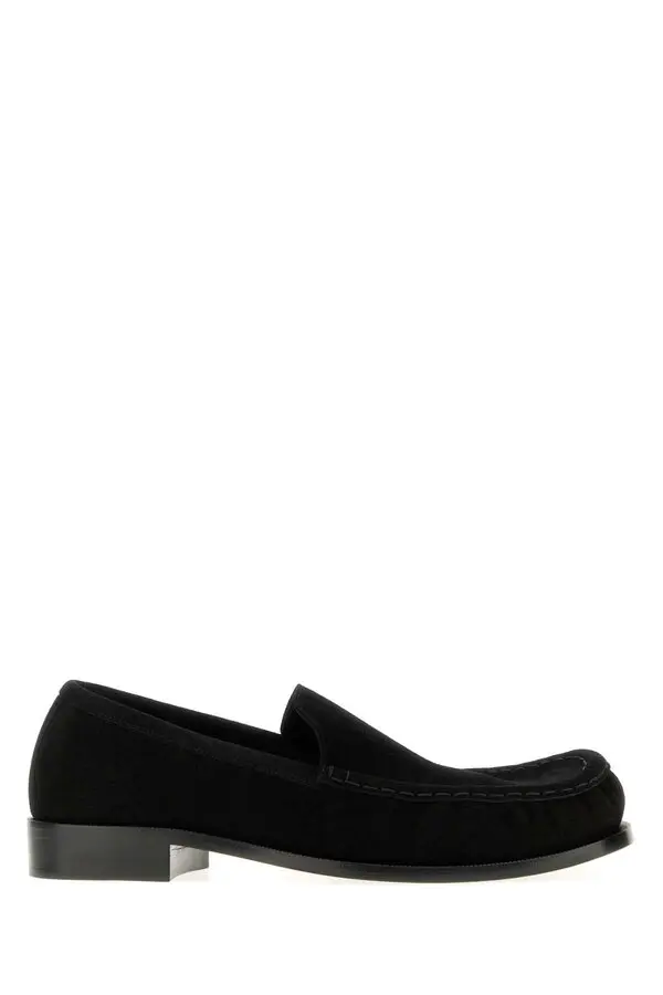 Dries Van Noten Suede Loafers With Leather & Rubber Sole - Black