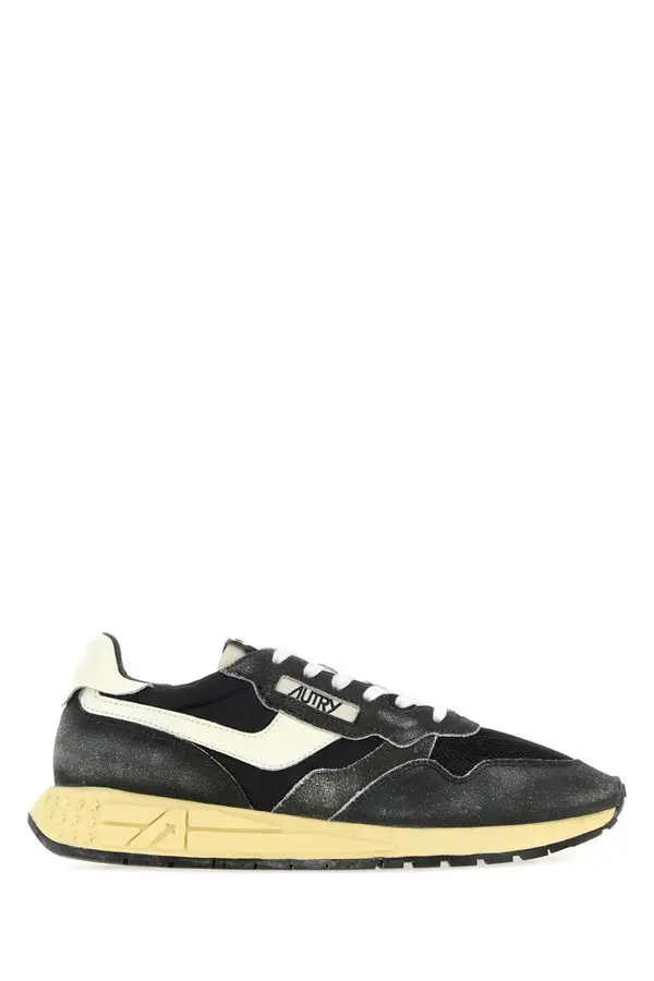 AUTRY Reelwind Low-top Sneakers In Suede And Fabric - Multicoloured