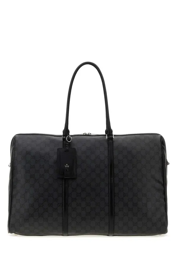 Gucci Gg Canvas Travel Handbag With Adjustable Shoulder Strap