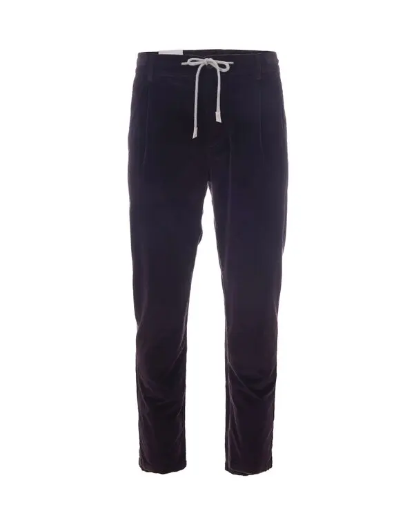 Eleventy Corduroy Drawstring Trousers - Bordeaux
