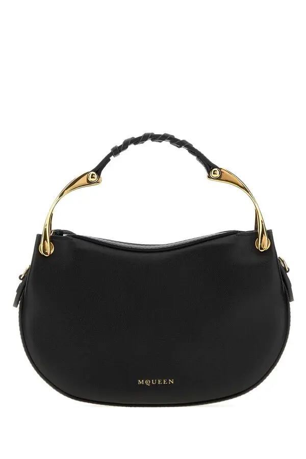 Alexander McQueen Leather Mini Wishbone Handbag 23 Cm