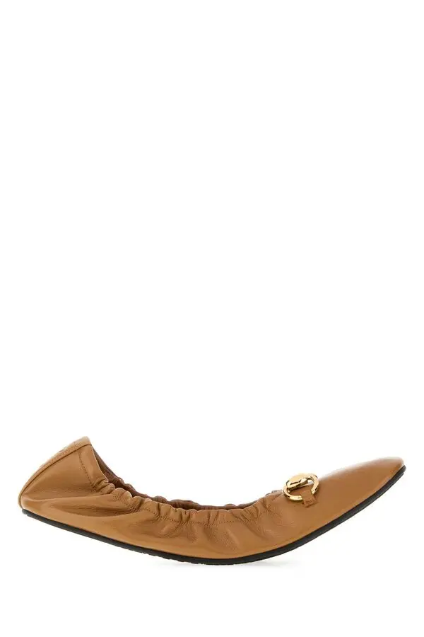 Gucci Prima Calf Leather Ballerina Flats