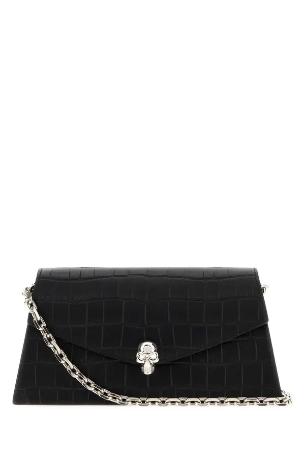 Alexander McQueen Mini Skull Crossbody Handbag With Silver-tone Hardware - Black