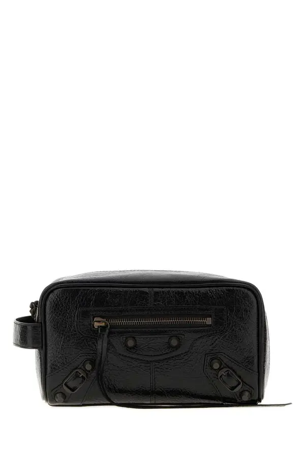 Balenciaga Lamb Leather Beauty Case, 21.5 Cm X 11 Cm X 11.5 Cm