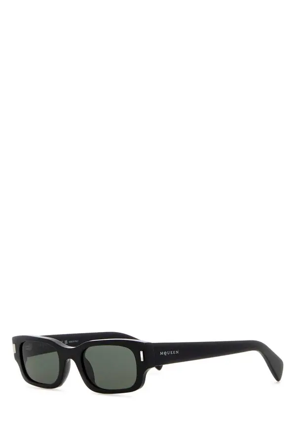 Alexander McQueen Panthos Acetate Sunglasses With Silver-tone Hardware - Black